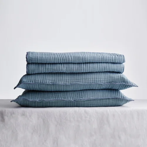 Cozier - Fluffy Cotton Pique Set 250x260 cm Light Blue | hipicon