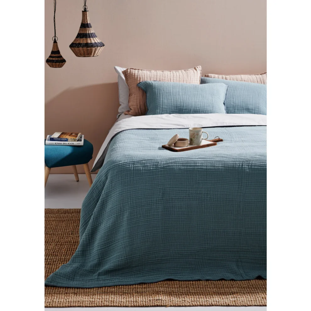 Cozier - Fluffy Cotton Pique Set 250x260 cm Light Blue | hipicon