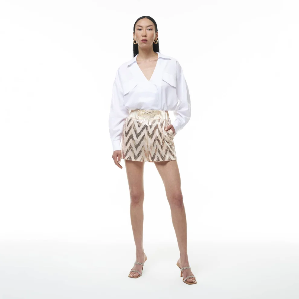 Born Villain - Nora Shorts XS-S Champagne | hipicon