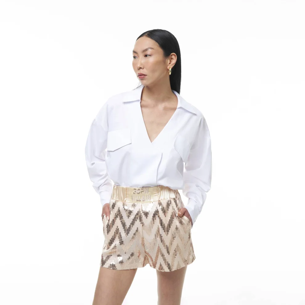 Born Villain - Nora Shorts XS-S Champagne | hipicon