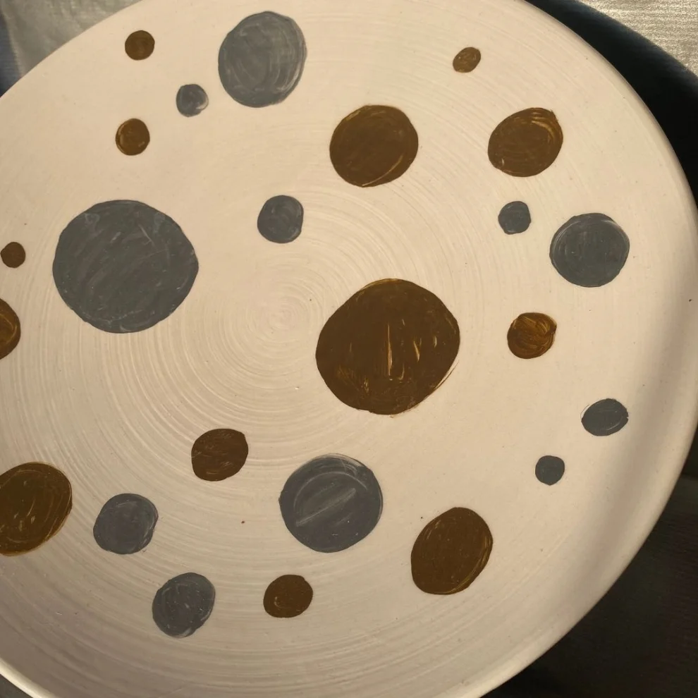 FelixCo Ceramics - Cielo Plate Gold-Silver | hipicon