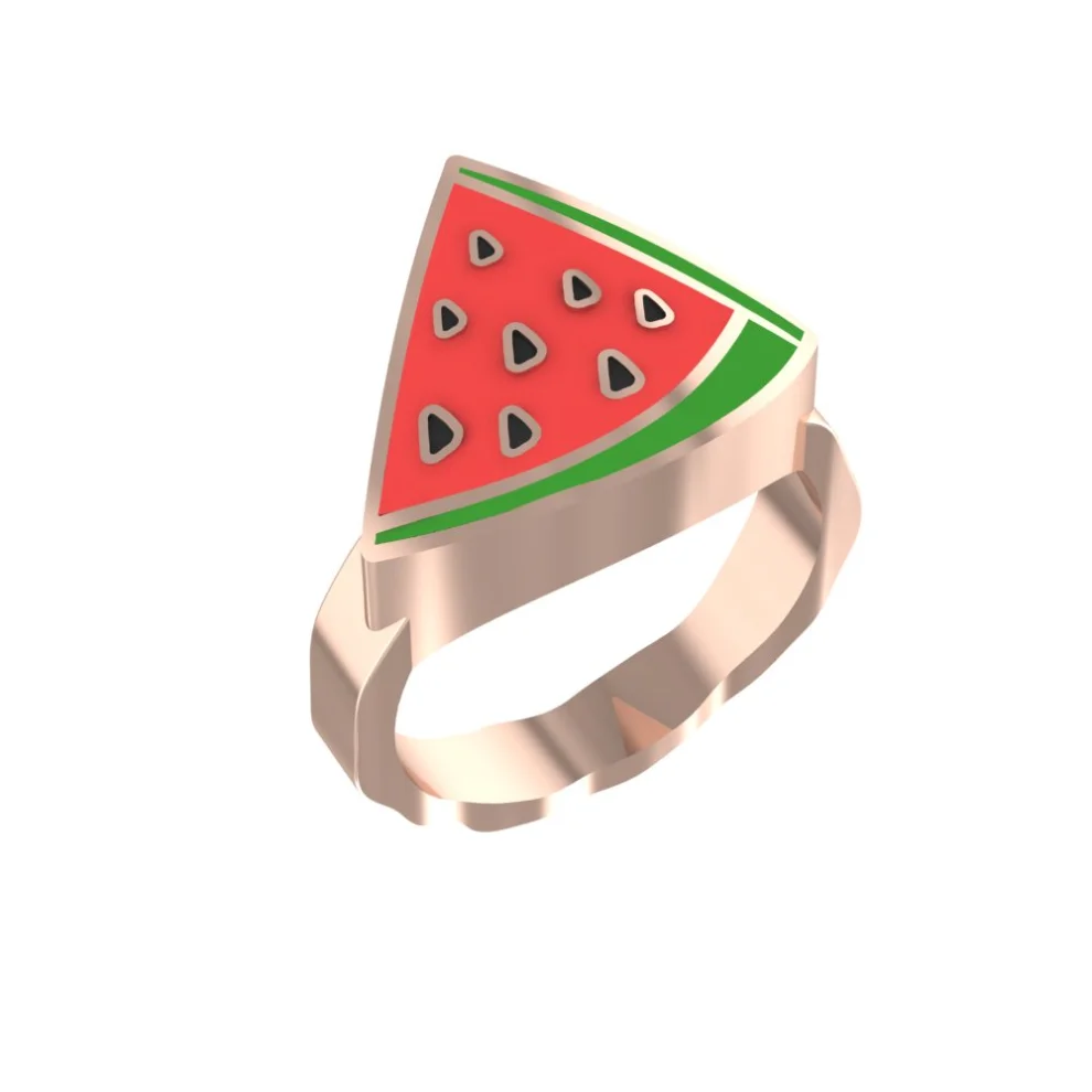 Fia Silver - Natura Watermelon Ring 7 Pink | hipicon