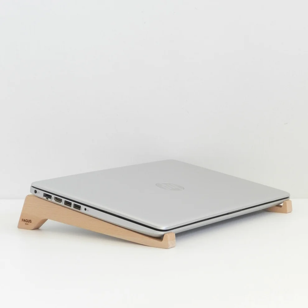 Fagus Wood - Wood Laptop Stand Macbook Tray Mac Stand - Simple | hipicon