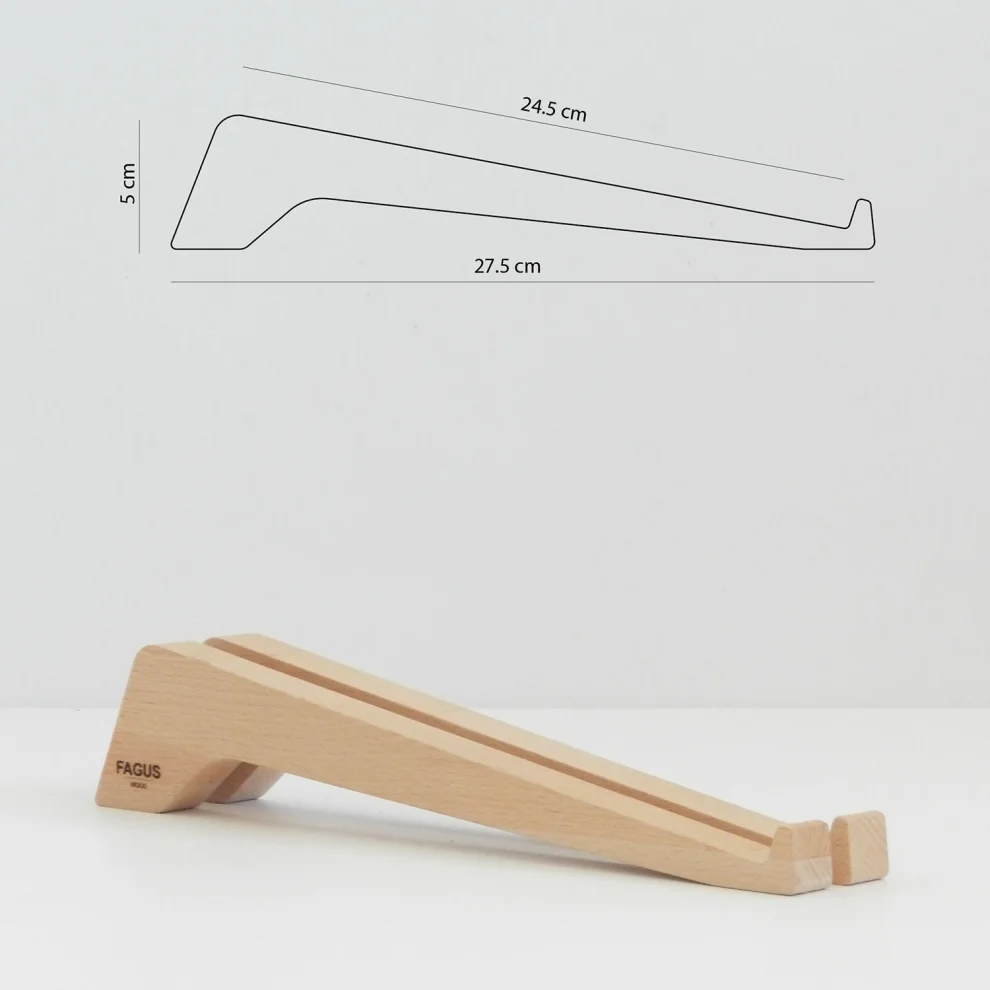 Fagus Wood - Wood Laptop Stand Macbook Tray Mac Stand - Simple | hipicon