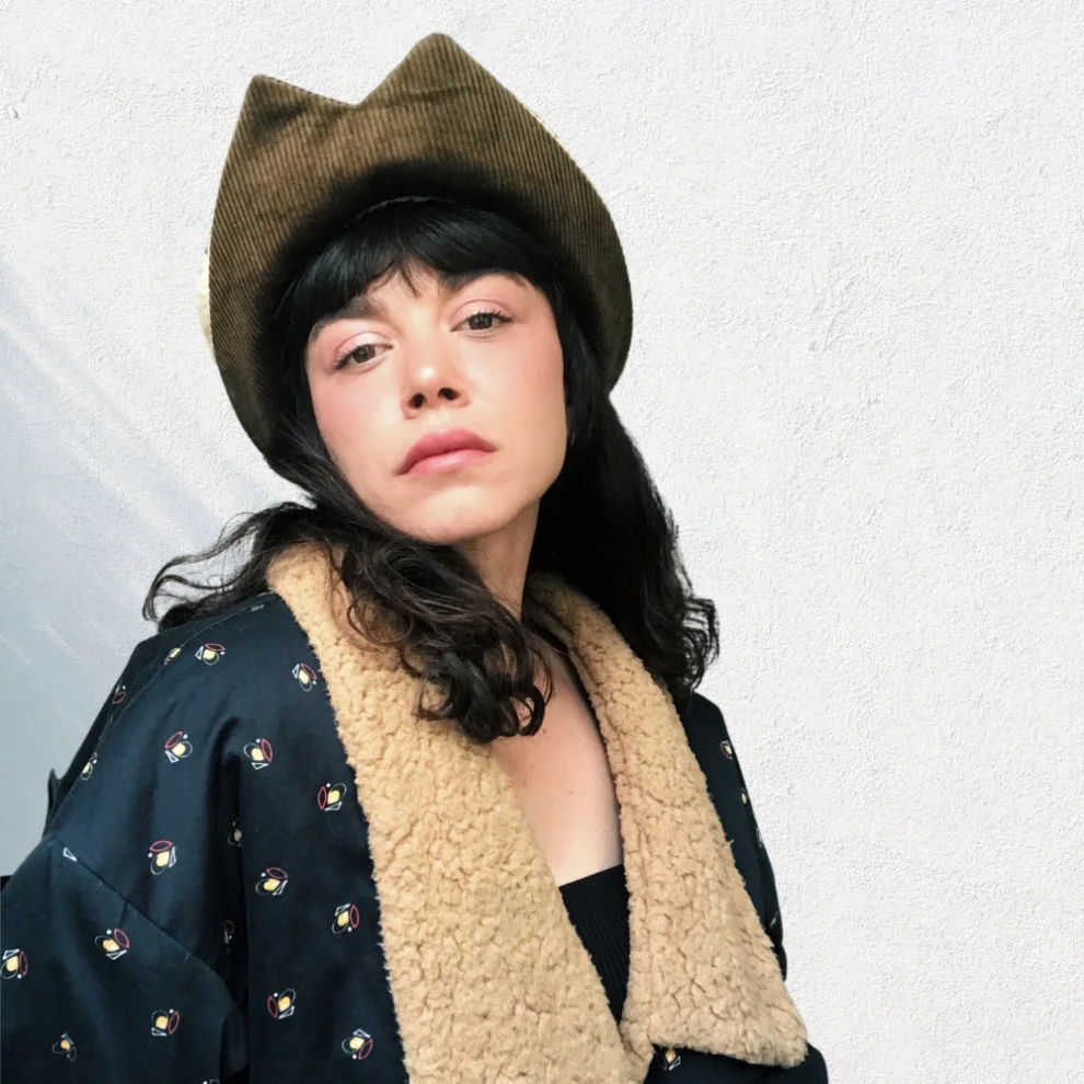 Thirty Three Design - Velvet Fur Detailed Hat S Light Brown-Cream | hipicon