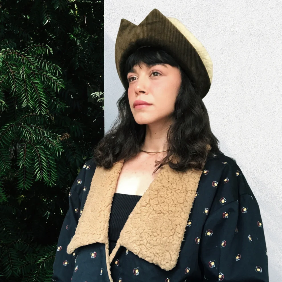 Thirty Three Design - Velvet Fur Detailed Hat S Light Brown-Cream | hipicon