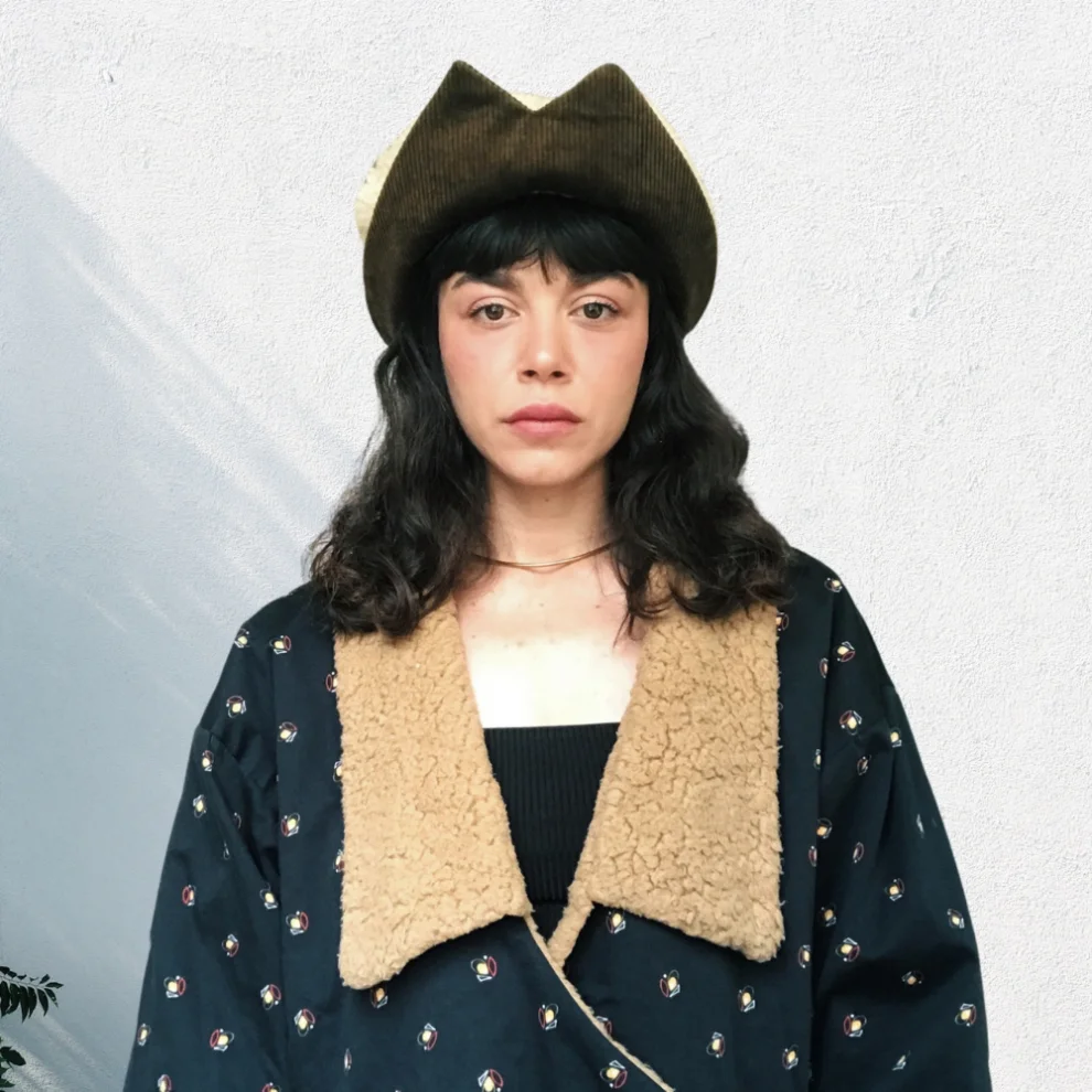 Thirty Three Design - Velvet Fur Detailed Hat S Light Brown-Cream | hipicon