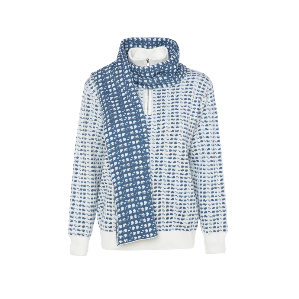 3x2 - Double-side Scarf One Size Aqua Blue | hipicon