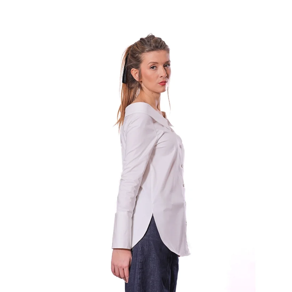 Mezz - Canvas Shirt 36 White | hipicon