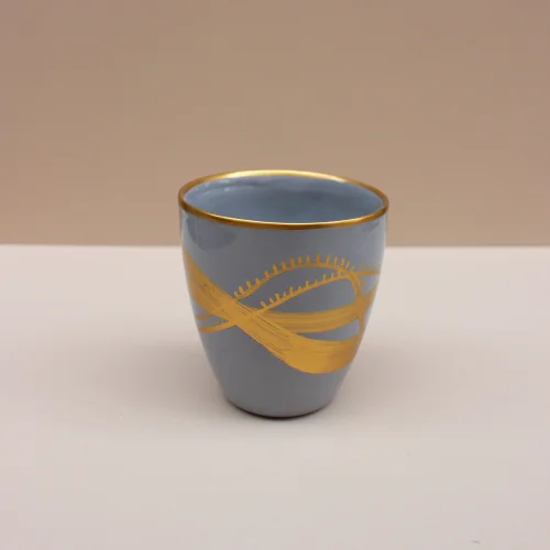 GA Ceramic - Gold Soft Bardak Large Altın-Gül | hipicon