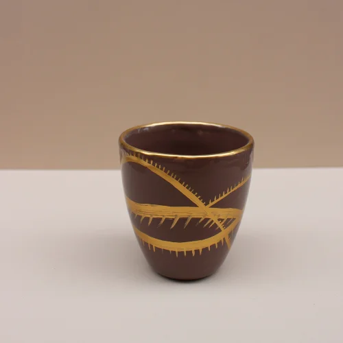 GA Ceramic - Large, Altın-Gül Gold Soft Bardak | hipicon