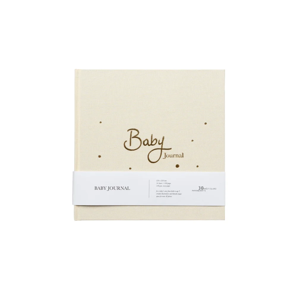 30 Kağıt İşleri - Baby Journal Creme | hipicon