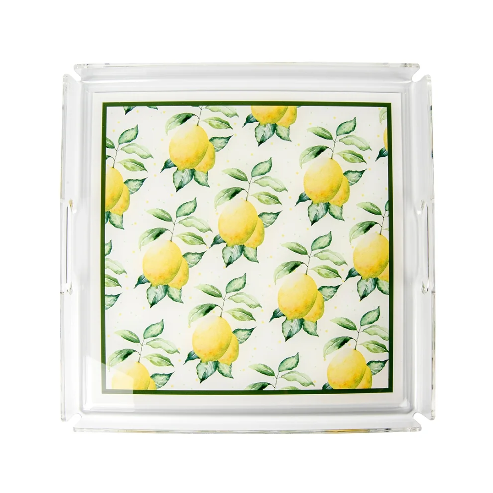 Mİ Su Deco - Lemon Patterned Plexi Tray | hipicon