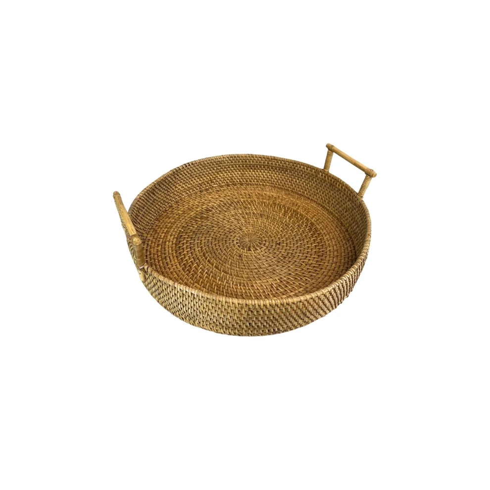 Lasttouch Interiors - Handled Rattan Tray Small | hipicon