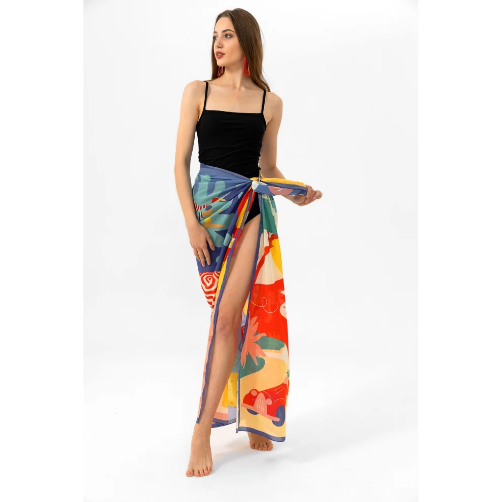 To's - Cote D'azur Pareo & Scarf One Size Paisley | hipicon