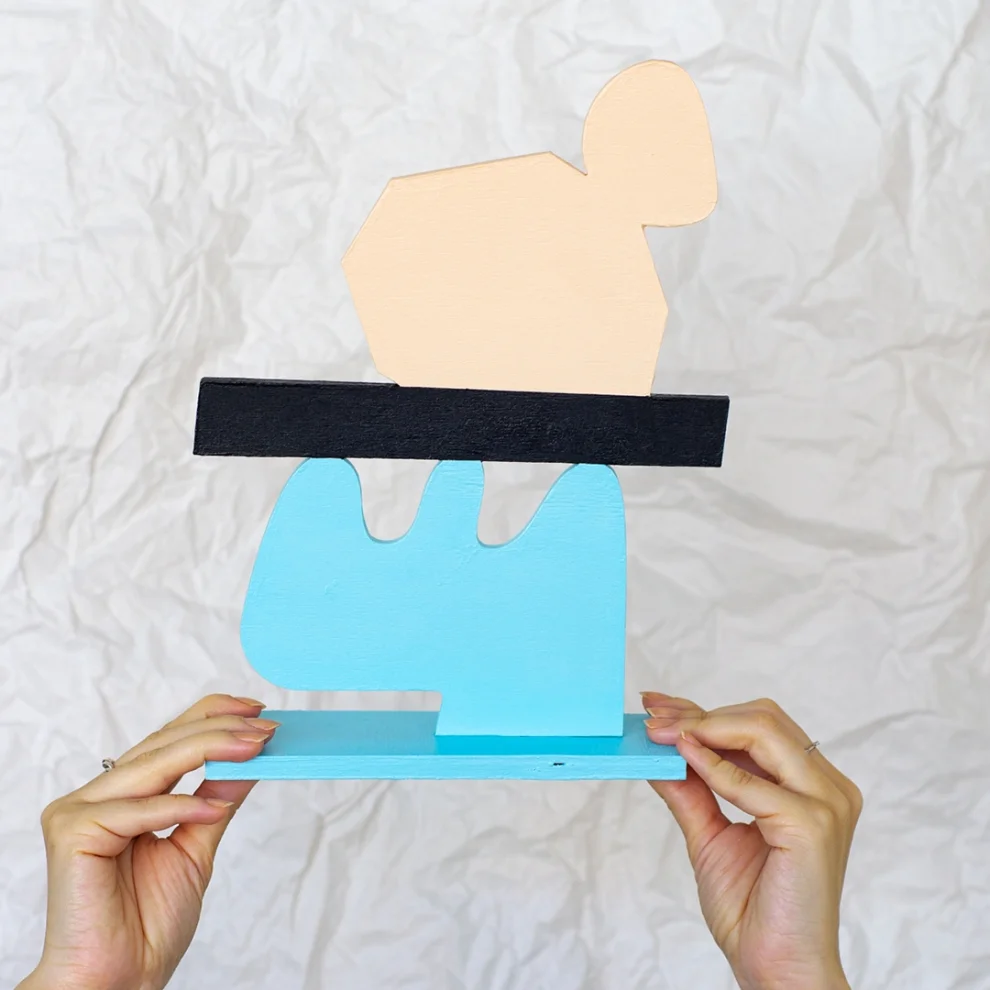 Jun Objects - Sea Salt Wooden Totem / Mini Sculpture | hipicon