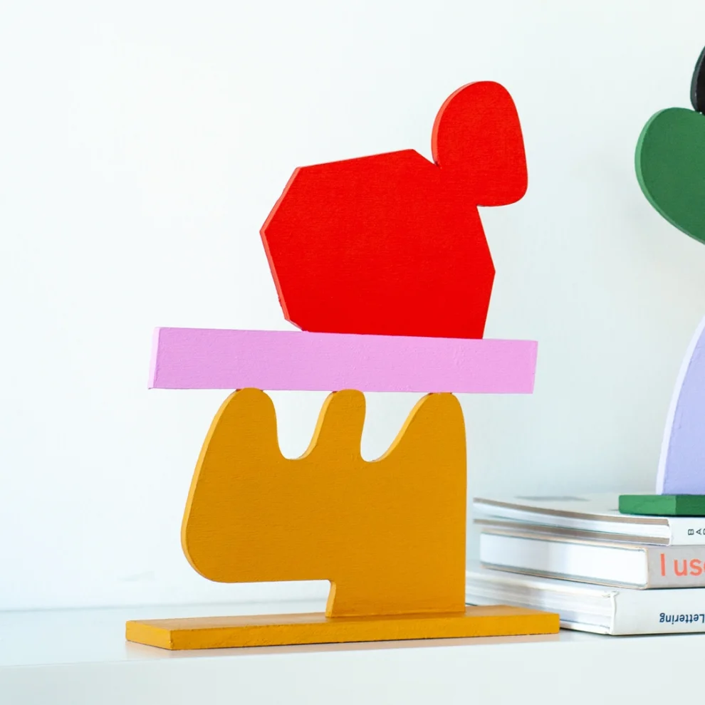 Jun Objects - Waffle Wooden Totem / Mini Sculpture | hipicon