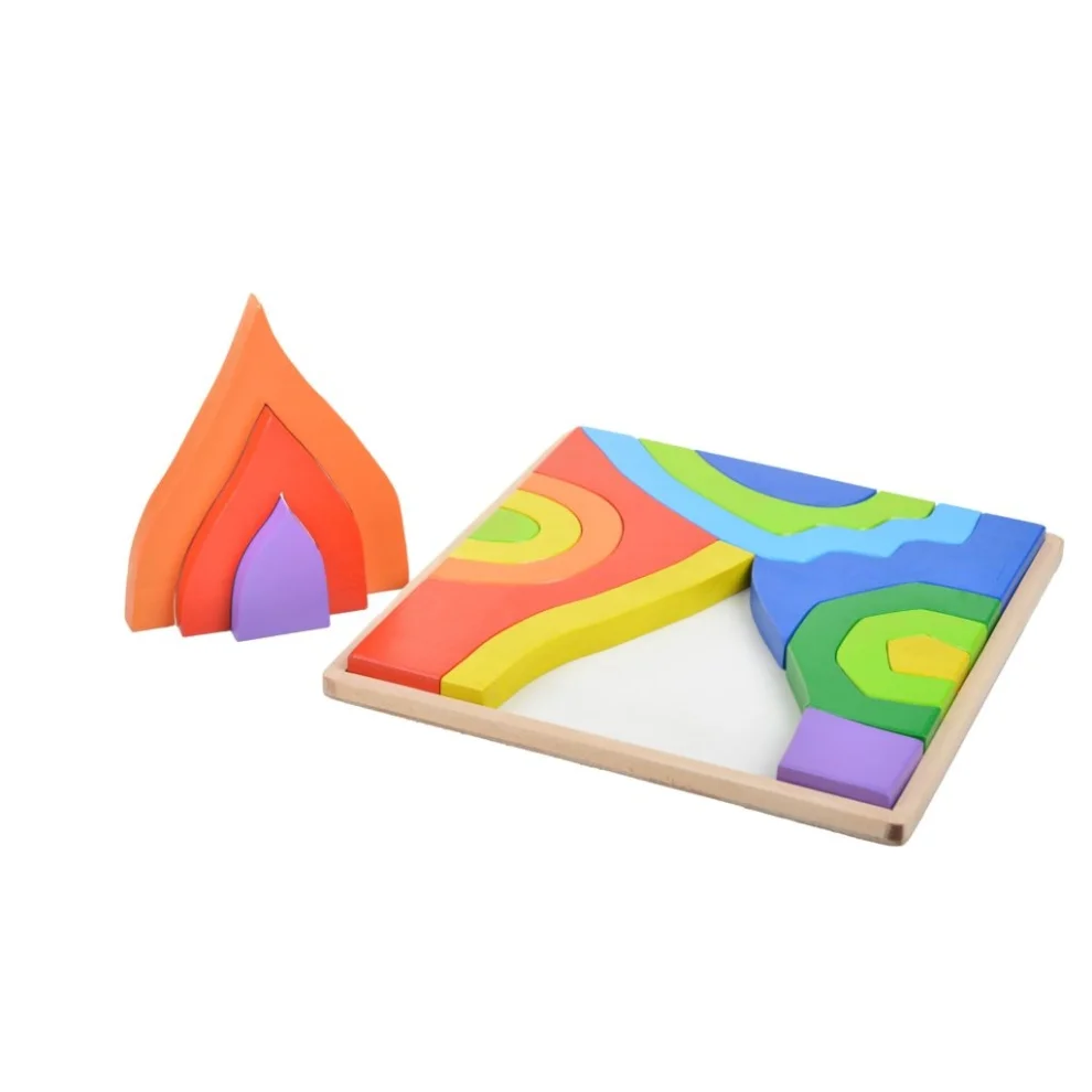 Woodnjoytoy - Four Elements Wood Puzzle (flame Puzzle) | hipicon