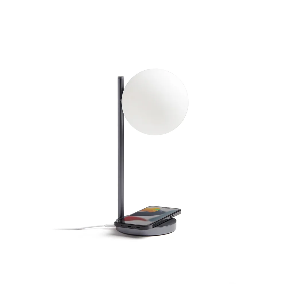 Lexon - Bubble Lighting & Charger Metallic Grey | hipicon