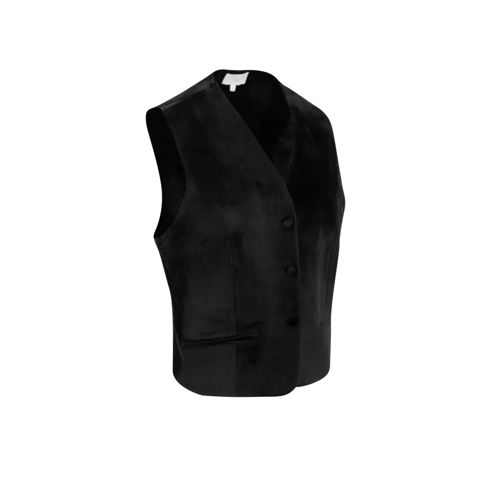 Tiny - Ines Velvet Vest S Black | hipicon