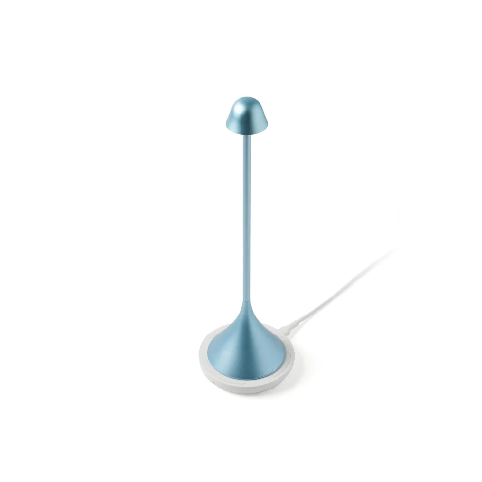 Lexon - Light Blue Stele Bell Led Table Lamp | hipicon