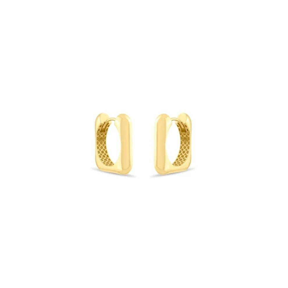 Safir Mücevher - Gold Retro Earrings | hipicon