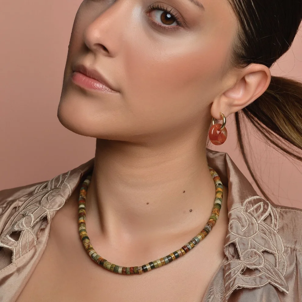 Studio D'oro - Bloom Picasso Jade Necklace | hipicon