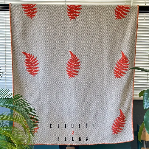 3x3 Works - Between 2 Ferns Turkish Towel Orange | hipicon