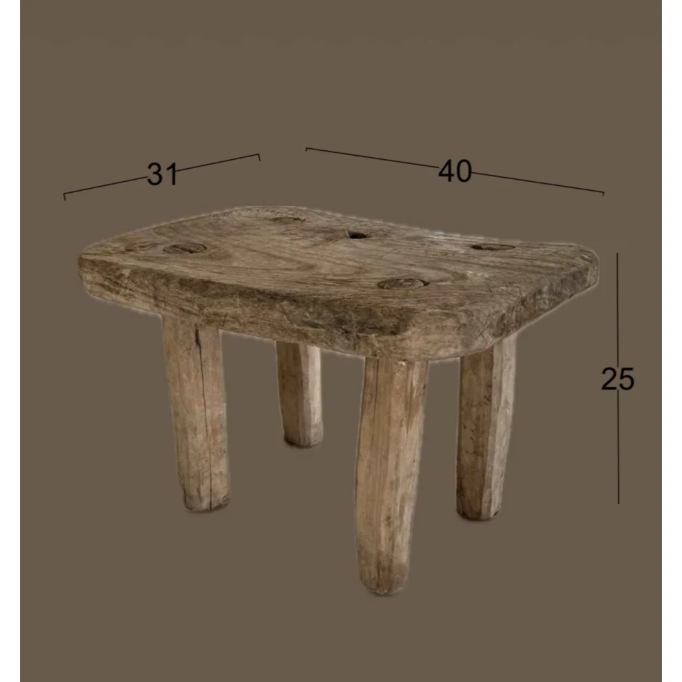 Fin All Design - 25 Natual Wood Stool | hipicon