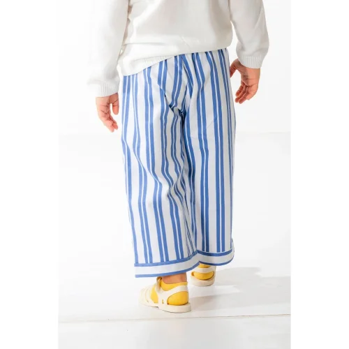 Plant Mini Kids - Blue-White Ocean Kids Pants | hipicon